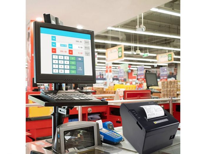 351004 80mm Thermal POS Receipt Printer with Auto Cutter, USB/Bluetooth ...