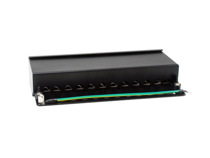 326622 12-Port Cat.6A Desktop Shielded Patch Panel, 1U, Class EA, Dual ...