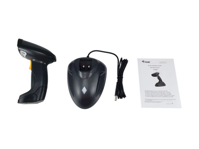351026 Wireless 2D Barcode Scanner, Long Distance, with Stand - Equip