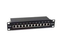 326623 12-Port Cat.6A Shielded Patch Panel, 10", 1U, Class EA, Dual IDC ...