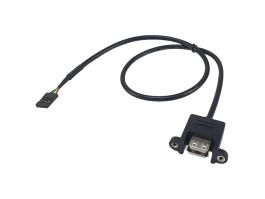 128820 USB 2.0 4Pin mainboard to USB-A Female/Female Internal Cable - Equip